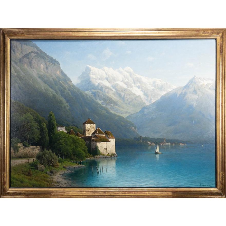 Joseph Jansen | Tosender Gebirgsfluss in Handegg/Schweiz (1898) | MutualArt