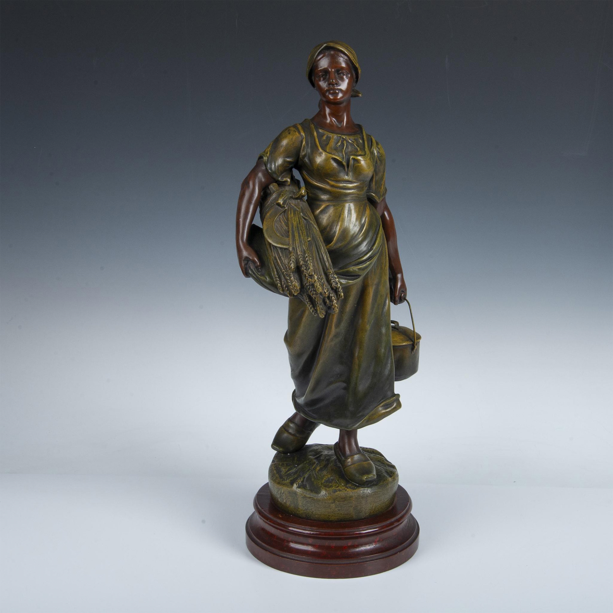 George Demange | Large original bronze sculpture of a dignified peasant ...