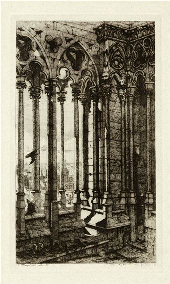 Charles Meryon | La Galerie Notre Dame de Paris (1853) | MutualArt