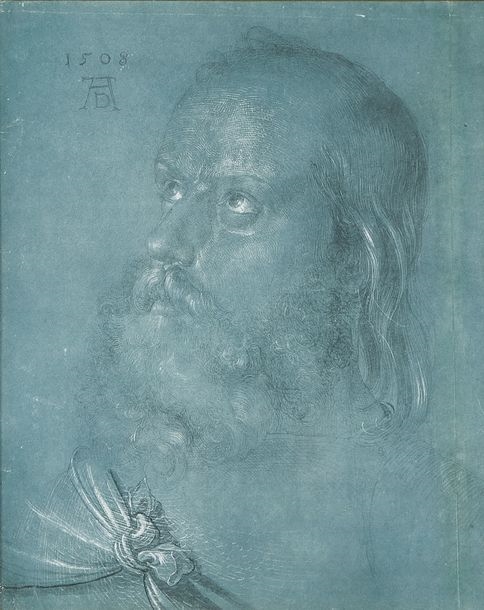 Albrecht Dürer | Apostle's head looking skyward | MutualArt