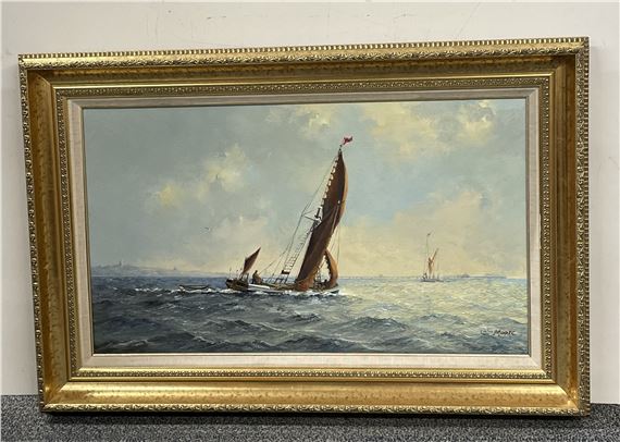 Colin Moore | Colin Moore (Essex Marine artist). A gilt framed oil on ...