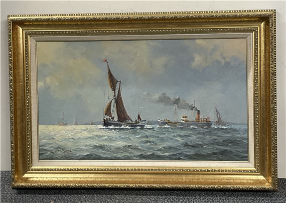 Colin Moore | Colin Moore (Essex Marine artist). A gilt framed oil on ...