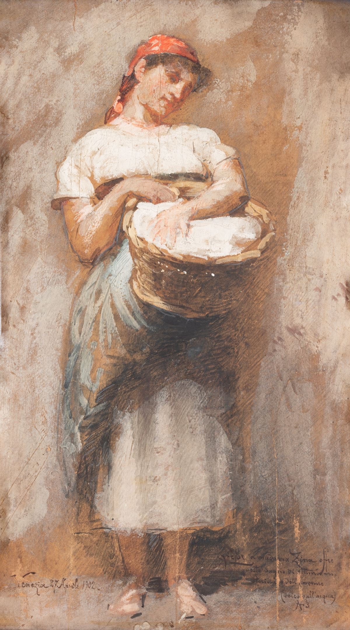 Mario de Maria | The washerwoman, 1902 (1902) | MutualArt
