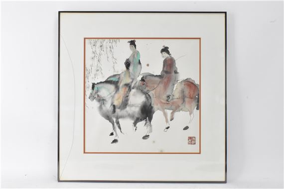Peng Xiancheng | Lady Guoguo on a Spring Outing (1989) | MutualArt