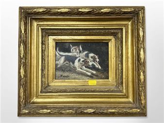 N. Winston | Fox hounds in pursuit | MutualArt