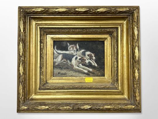 N. Winston | Fox hounds in pursuit | MutualArt