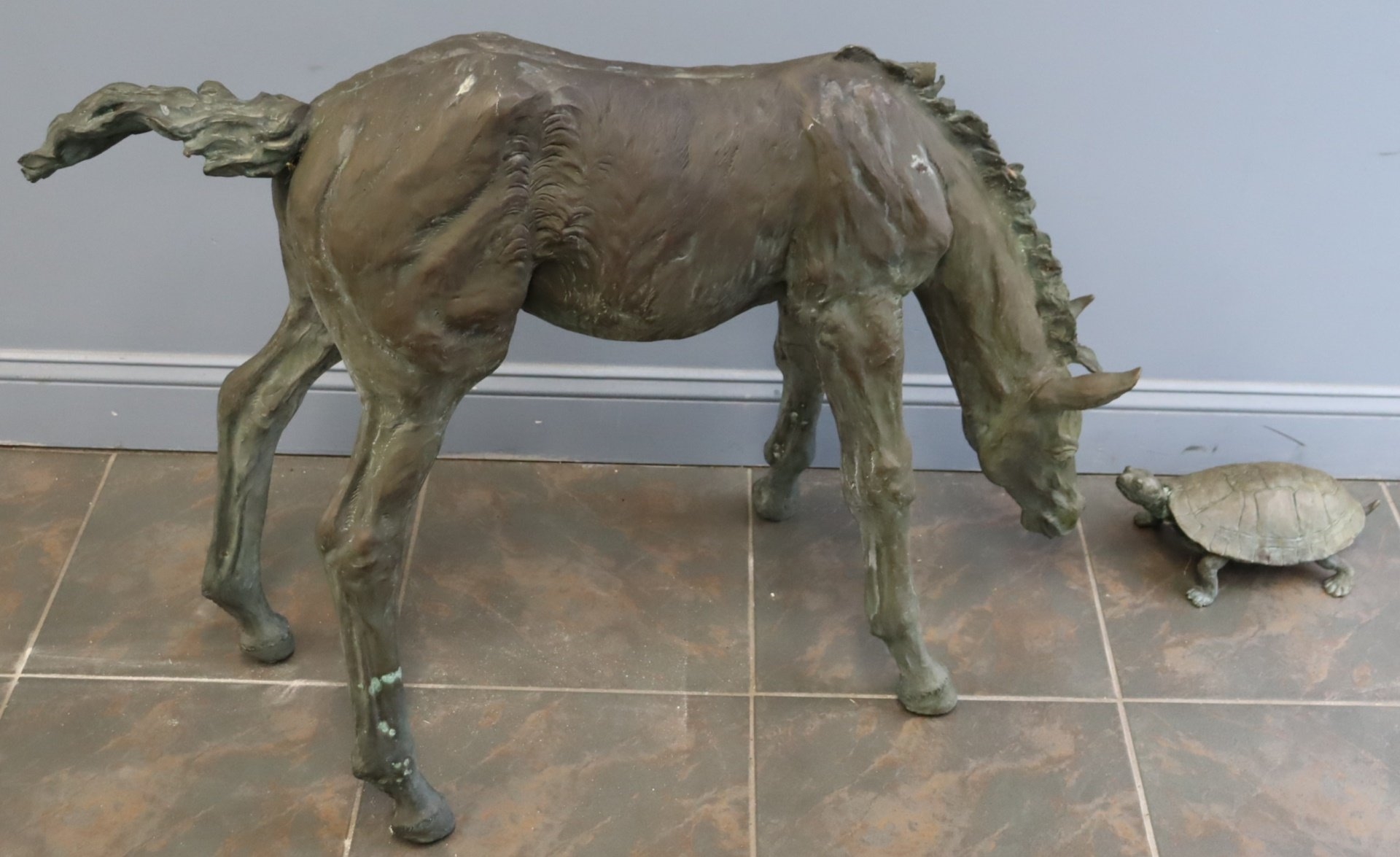 Deborah Copenhaver Fellows | Foal and turtle life size bronze sculpture ...