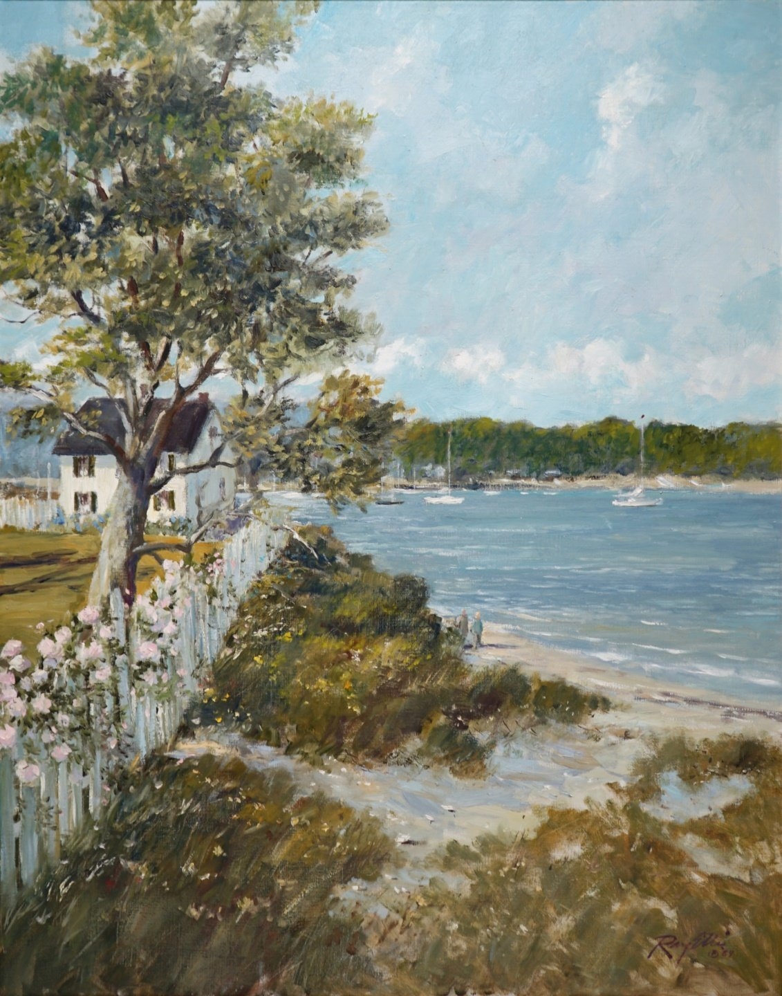 Ray Ellis | 'Walking Along North Shore', 1984 (1921) | MutualArt