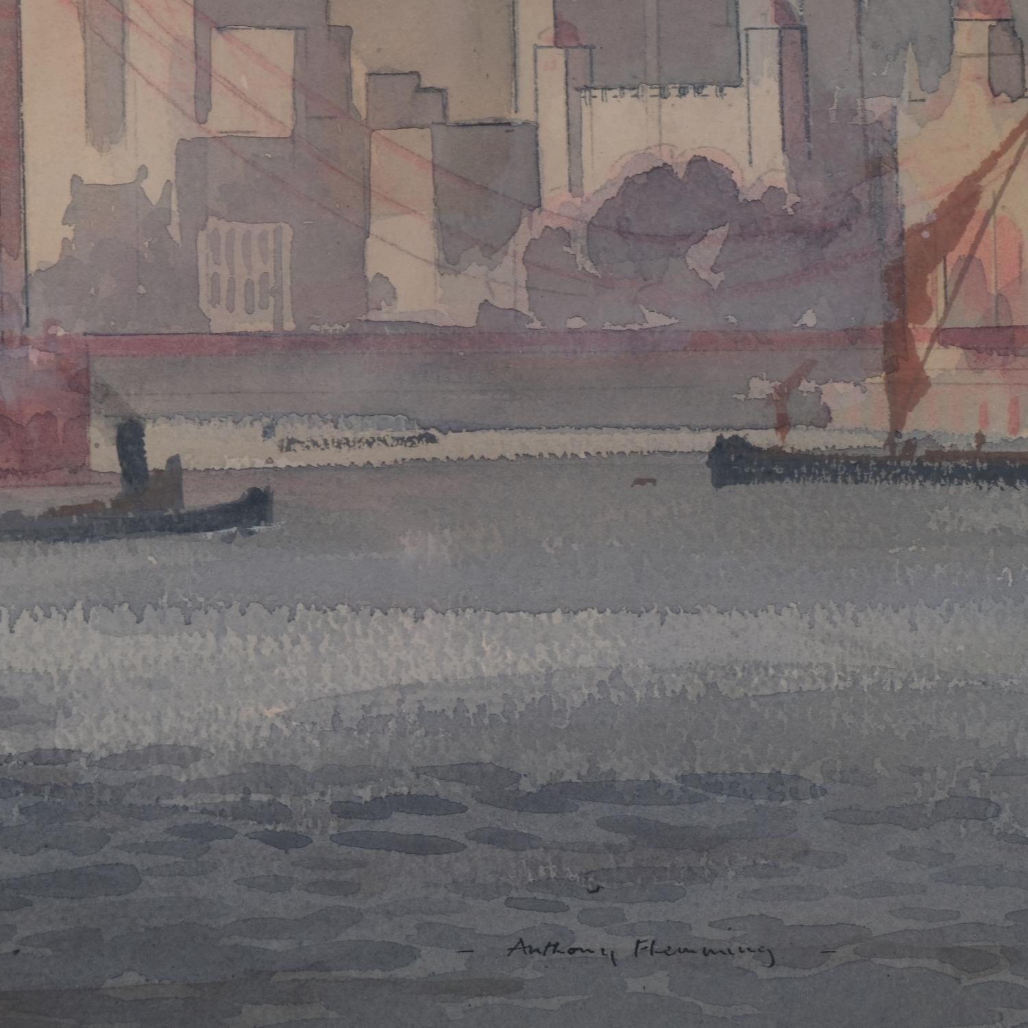 Anthony Flemming | Thames view towards Tower Bridge | MutualArt