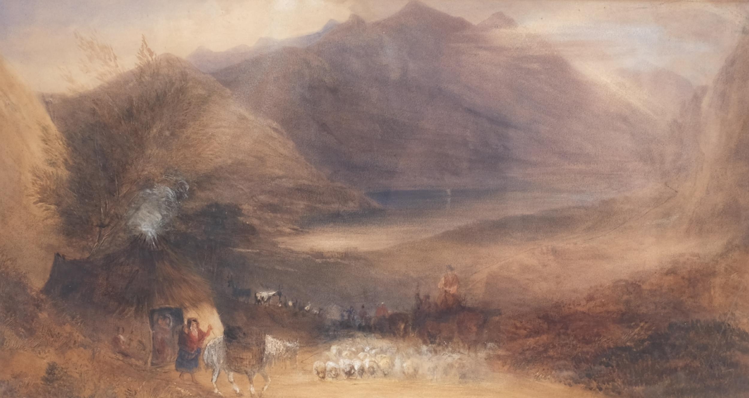 David Cox Sr. | A capriccio landscape with a temple beyond | MutualArt