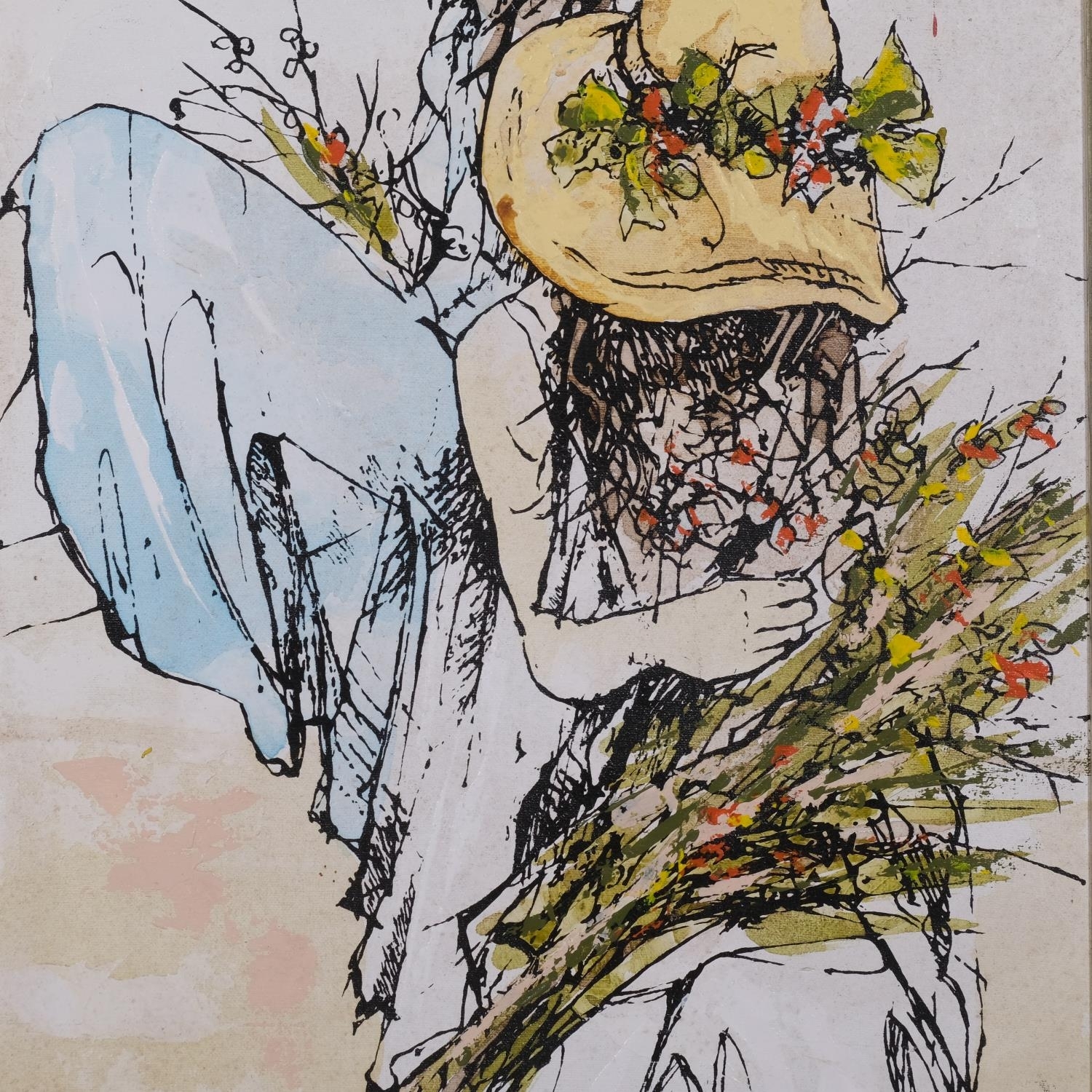 Bernard Dufour | girls with summer flowers | MutualArt