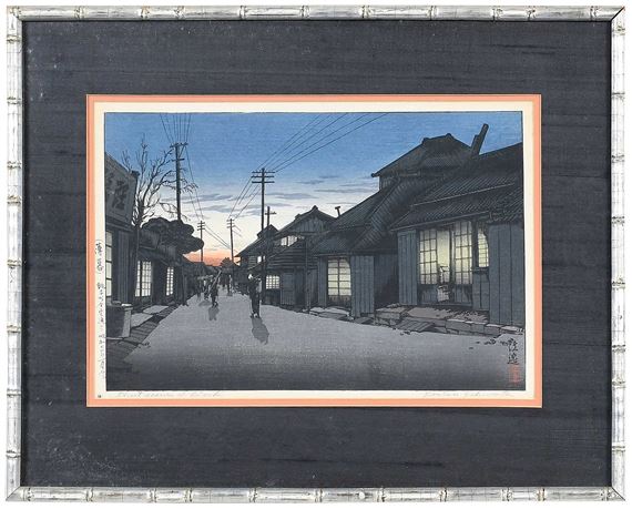 Ishiwata Koitsu | Street Scene at Choshi (Twilight at Imamiya Street ...