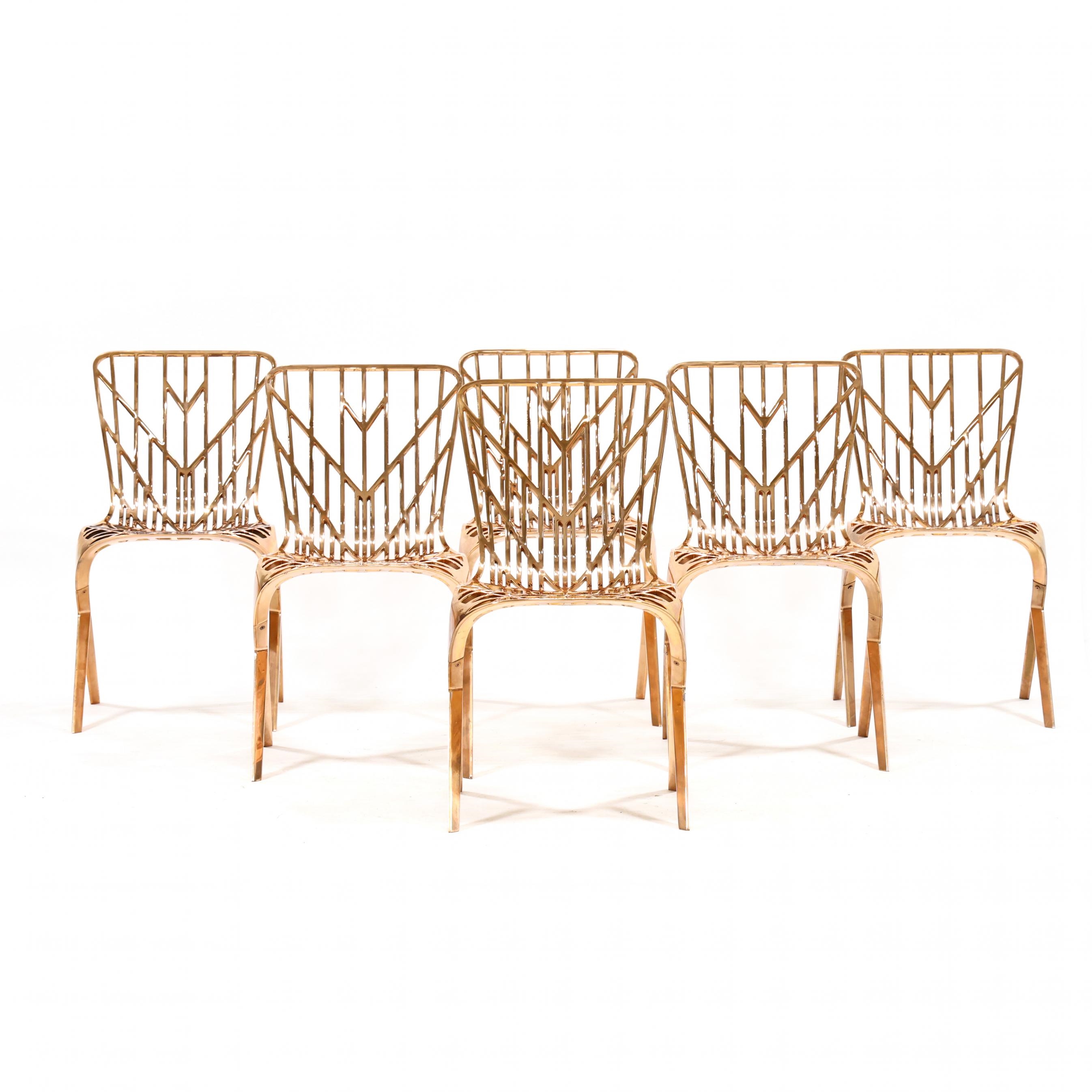 David Adjaye | Six Copper Washington Skeleton Chairs (2013) | MutualArt