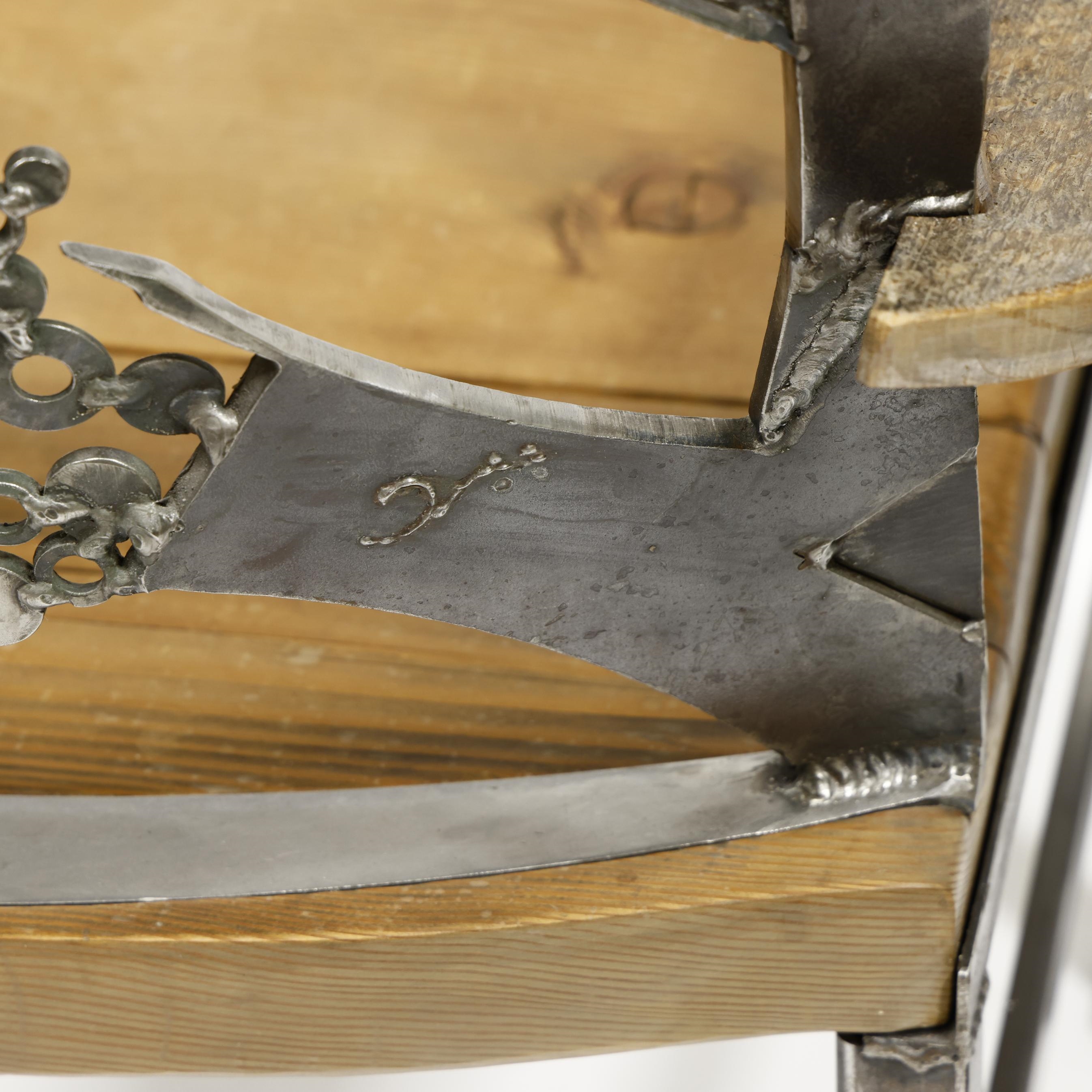 Tibor Timar | Steel and Wood Throne Chair | MutualArt