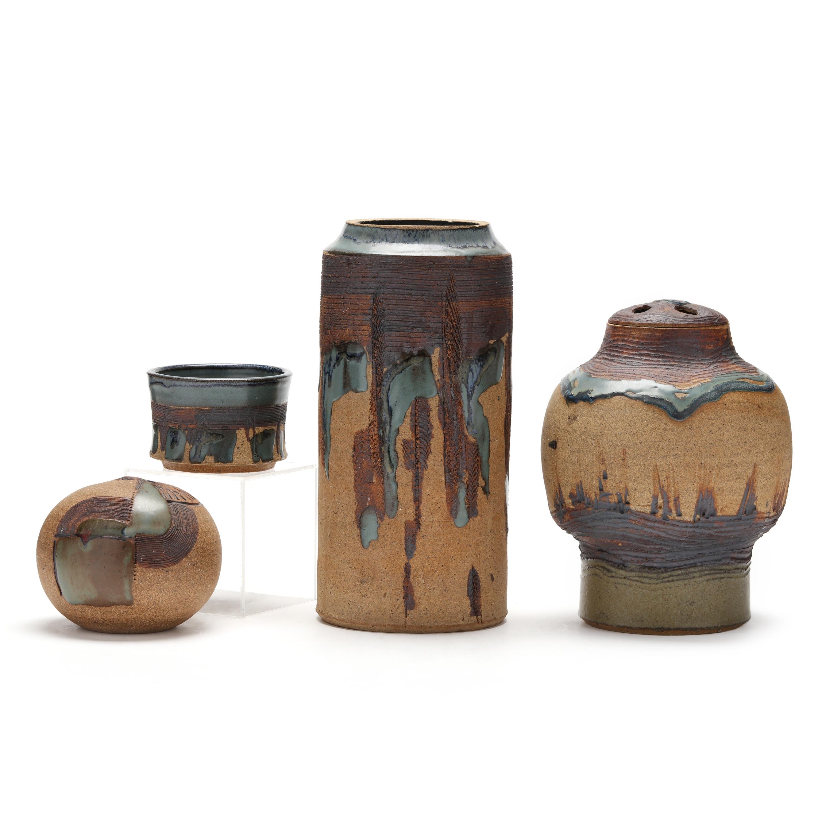 Elaine Reed | Four Stoneware Pottery Vessels (Late 20th Century ...