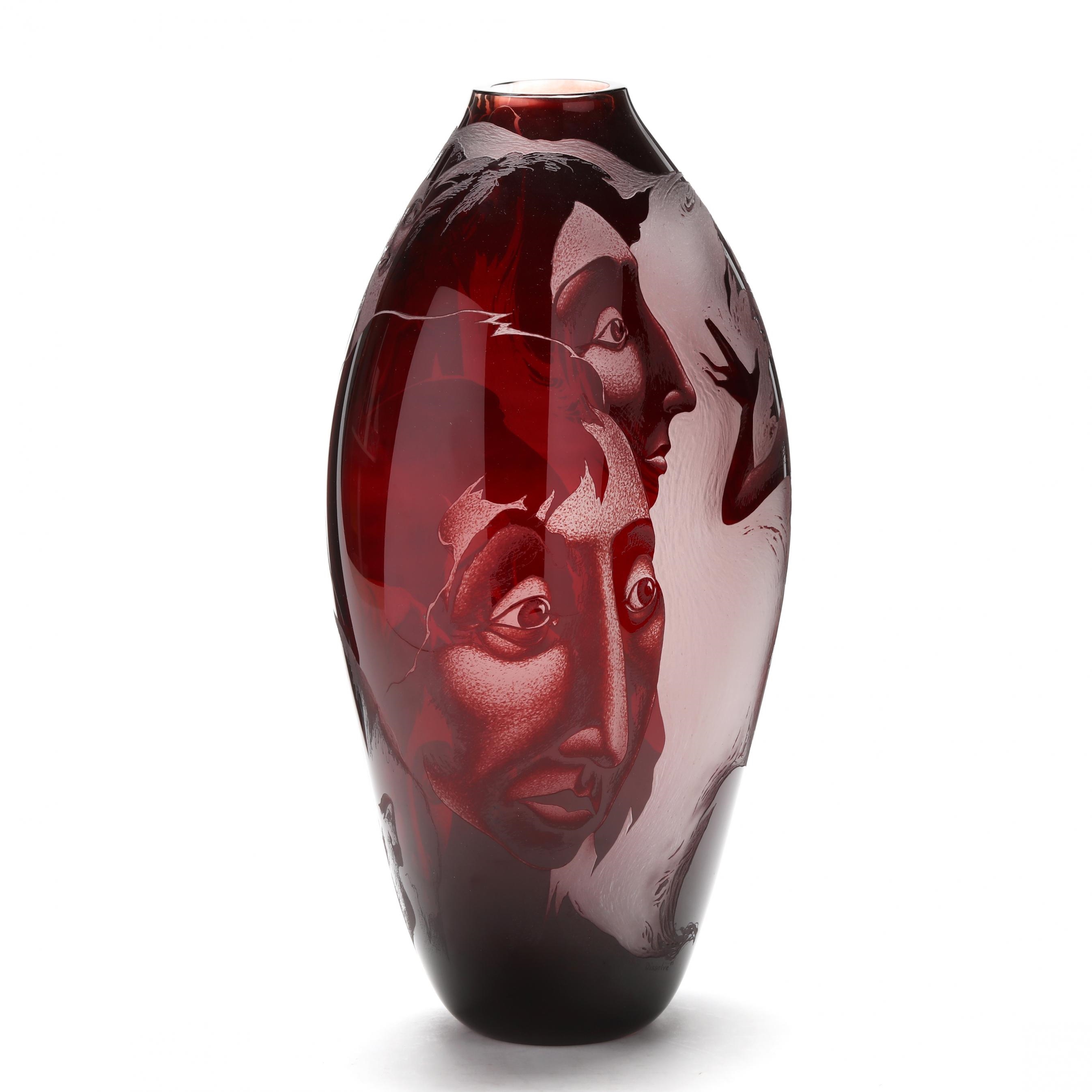 Lisabeth Sterling | Watching a Relationship Dissolve Art Glass Vase ...