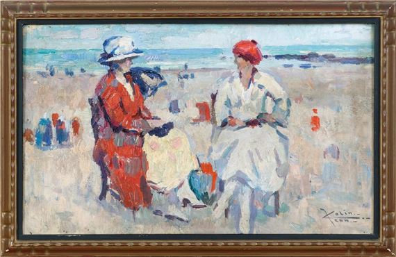 Jean Colin | Deux femmes à la plage | MutualArt