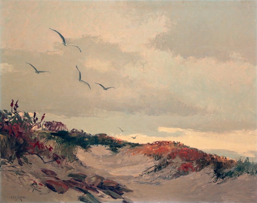 Ken Gore | Gulls Over the Dunes | MutualArt