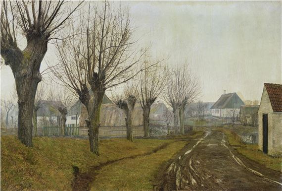 Ole Ring | A Village in Early Winter | MutualArt