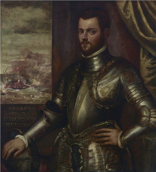 Jacopo Tintoretto | Portrait of Andrea Barbarigo, half-length, in a ...