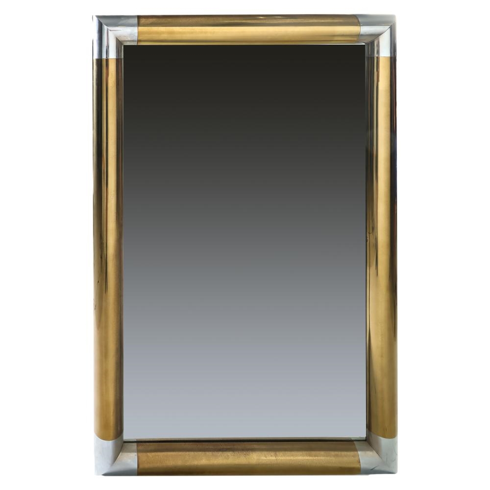 Karl Springer | Karl Springer Modern Brass and Chrome Hall Mirror ...