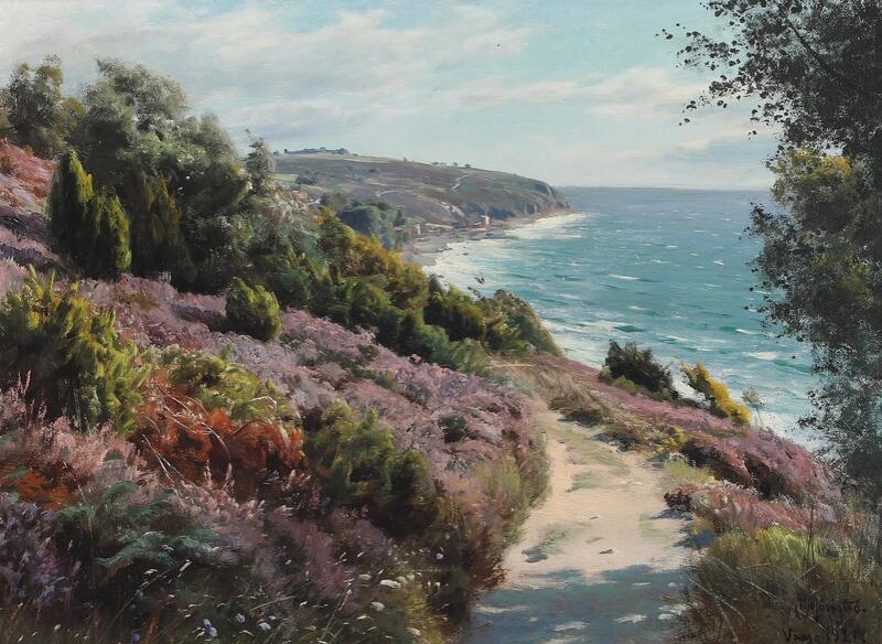 Peder Mork Monsted | A peasant family outside their cottage (1902 ...