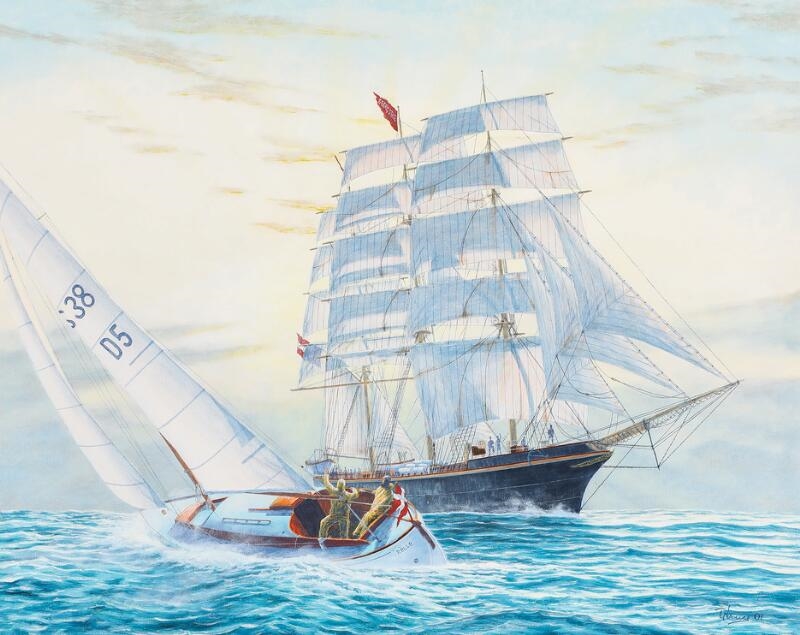 Torsten Kruse | The school ship Georg Stage with full sails and the ...