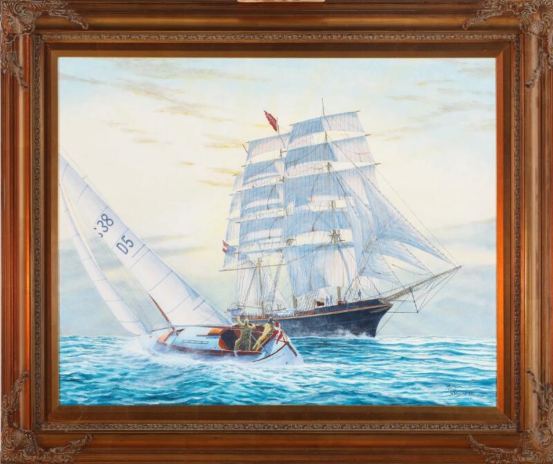 Torsten Kruse | The school ship Georg Stage with full sails and the ...