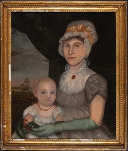 Joshua Johnson | Portrait of Mrs. Jacob Rutter and Sarah Rutter, 1810 ...