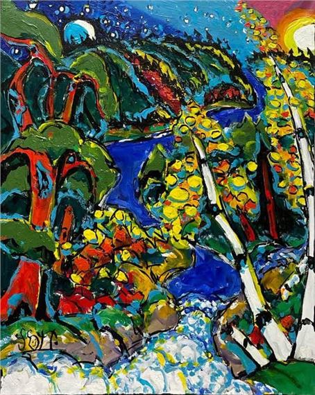 Brian Scott | 20th Century Moon Shadows oil on canvas 20 x 24 in 76.2 x ...