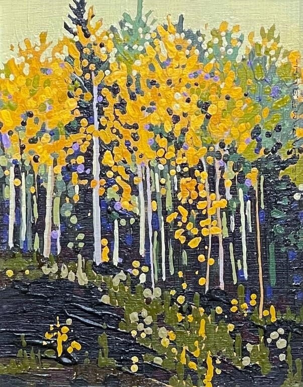 Leyda Campbell | b. 1949 Autumn oil on panel 10 x 8 in 25.4 x 20.3 cm ...