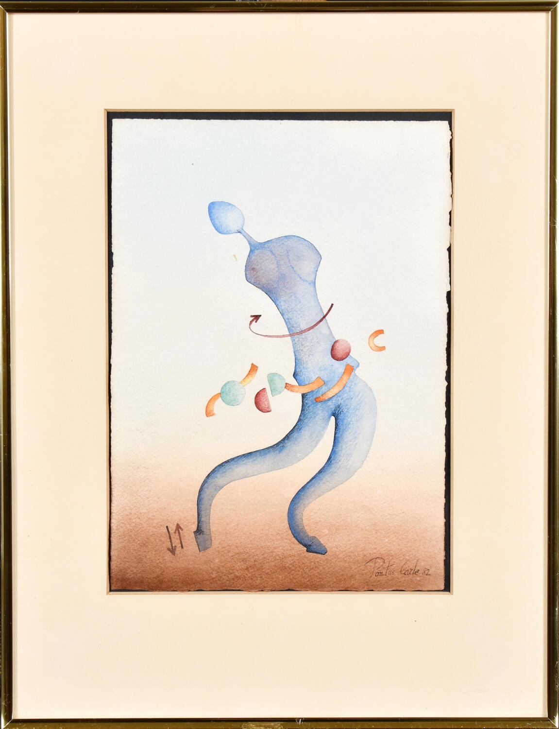 Pontus Carle | 107 Pontus Carle Akvarell på papper (1955) | MutualArt