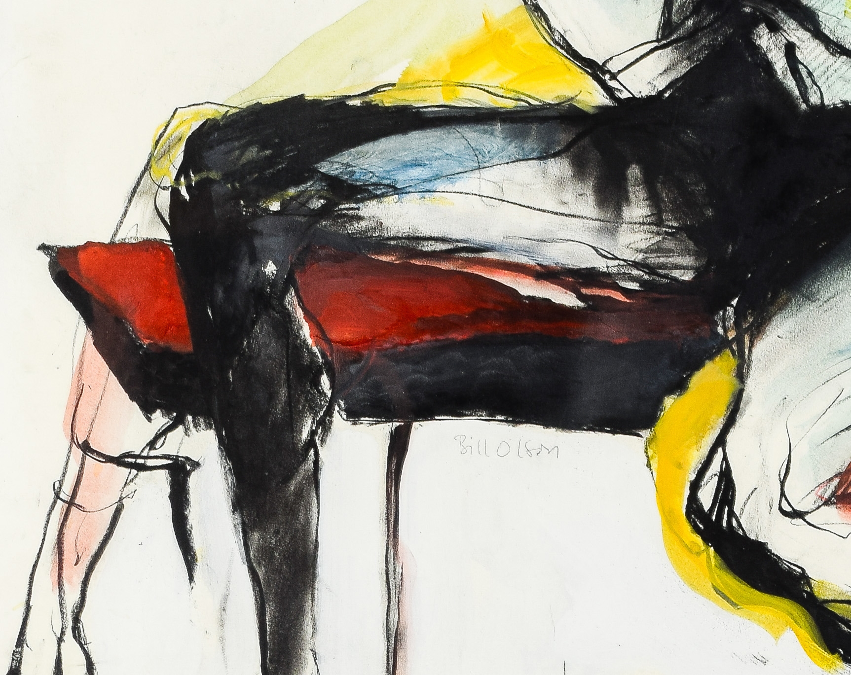 Bill Olson | 34 Bill Olson Blandteknik på papper (1950) | MutualArt