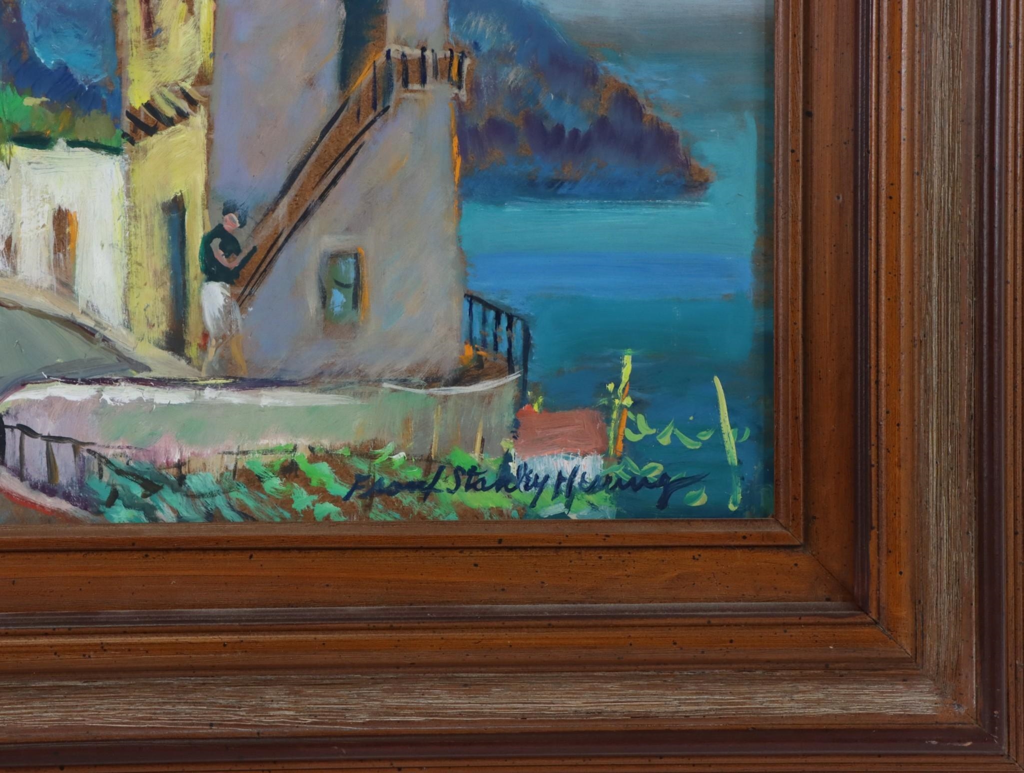 Frank Stanley Herring | Coastal scene with a vendor and cart | MutualArt