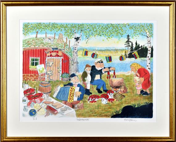 Mats Hådell | 97 Mats Hådell Norrskär Färglitografi (1958) | MutualArt