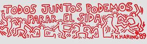 Keith Haring | Todos juntos podemos parar el sida (Together we can stop ...