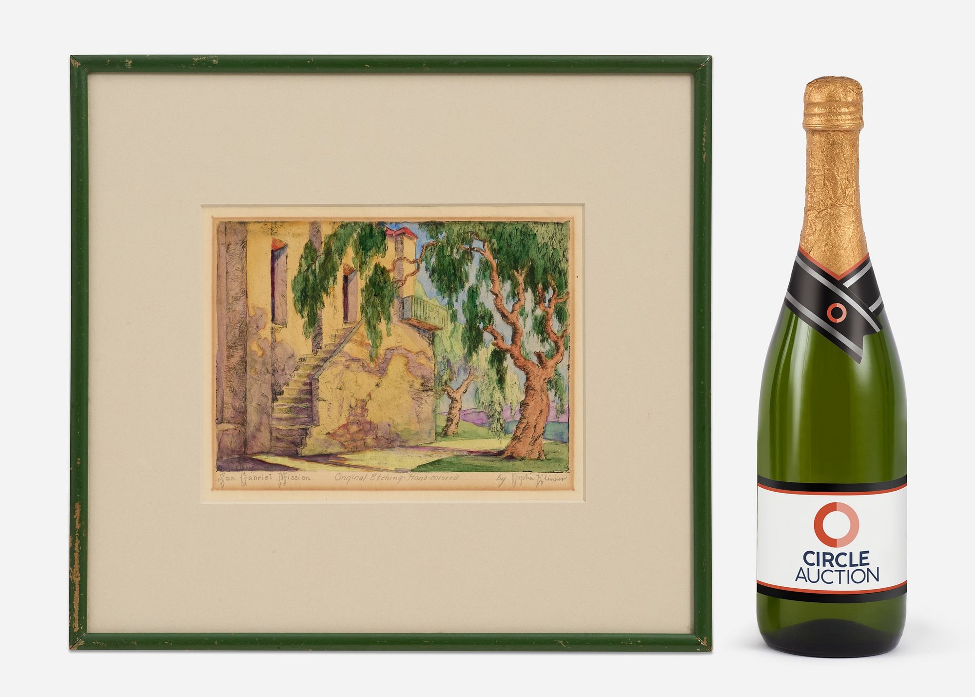 Orpha Klinker | Orpha Klinker San Gabriel Mission (Hand-Colored Etching ...