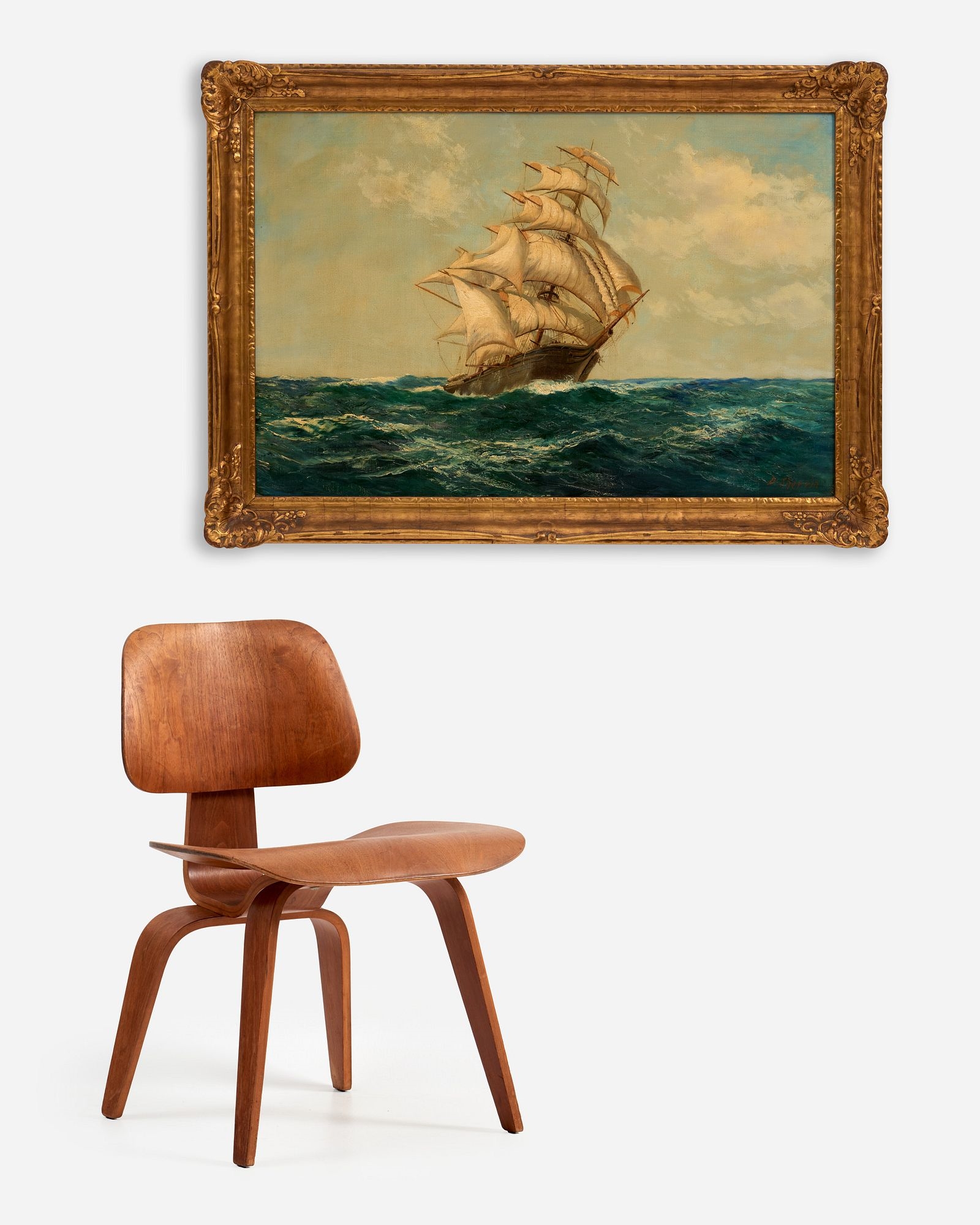 Daniel Sherrin | Daniel Sherrin Clipper Ship at Sail (Oil ca. 1939 ...