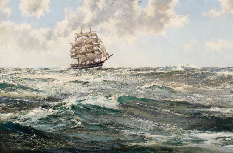 Montague Dawson | Montague Dawson (British, 1890-1973) Mighty Ocean ...