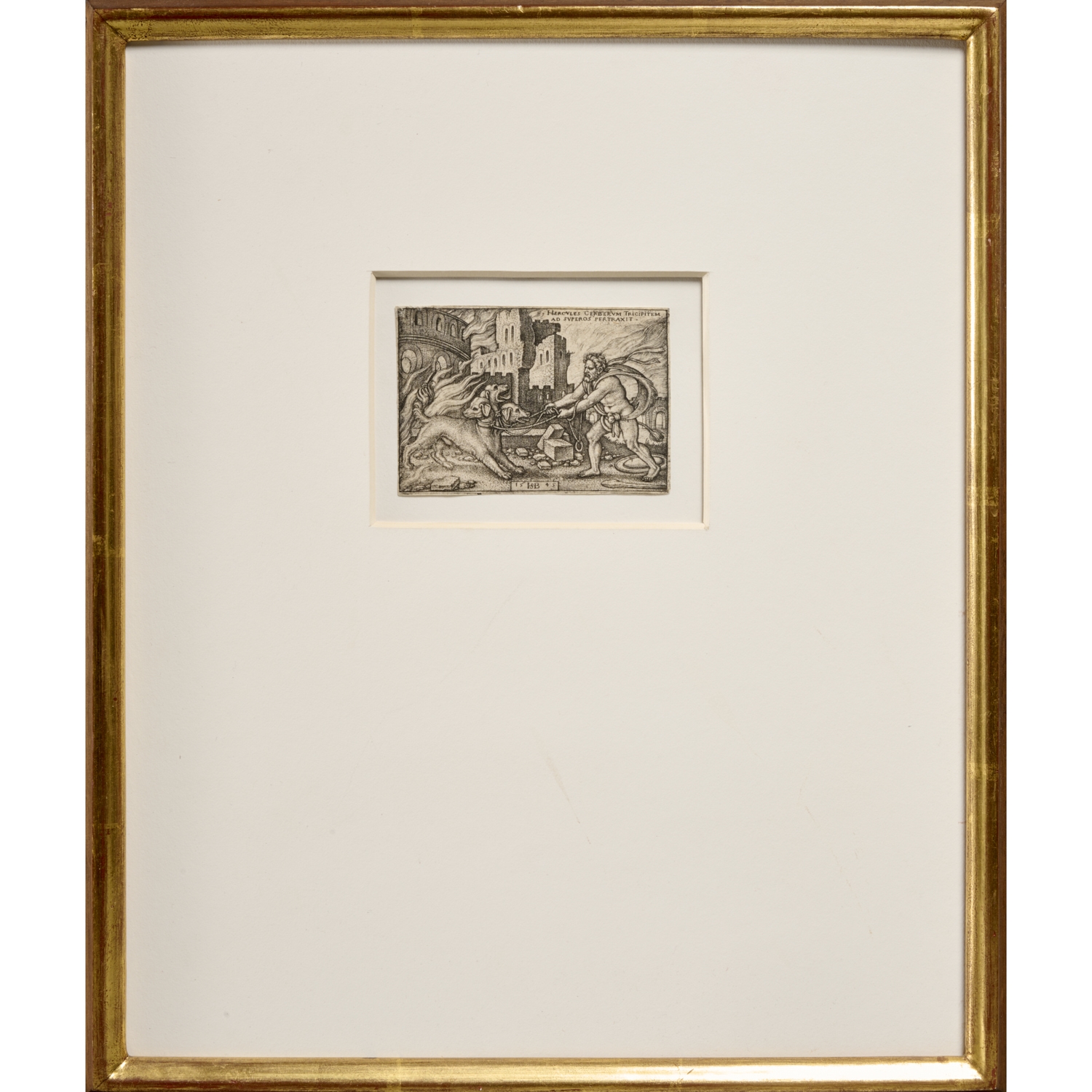 Hans Sebald Beham | Hercules Capturing Cerberus (Bartsch 100) (1545 ...