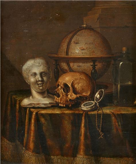Edwaert Collier | Edwaert Collier Vanitas Still Life with a Skull, Bust ...