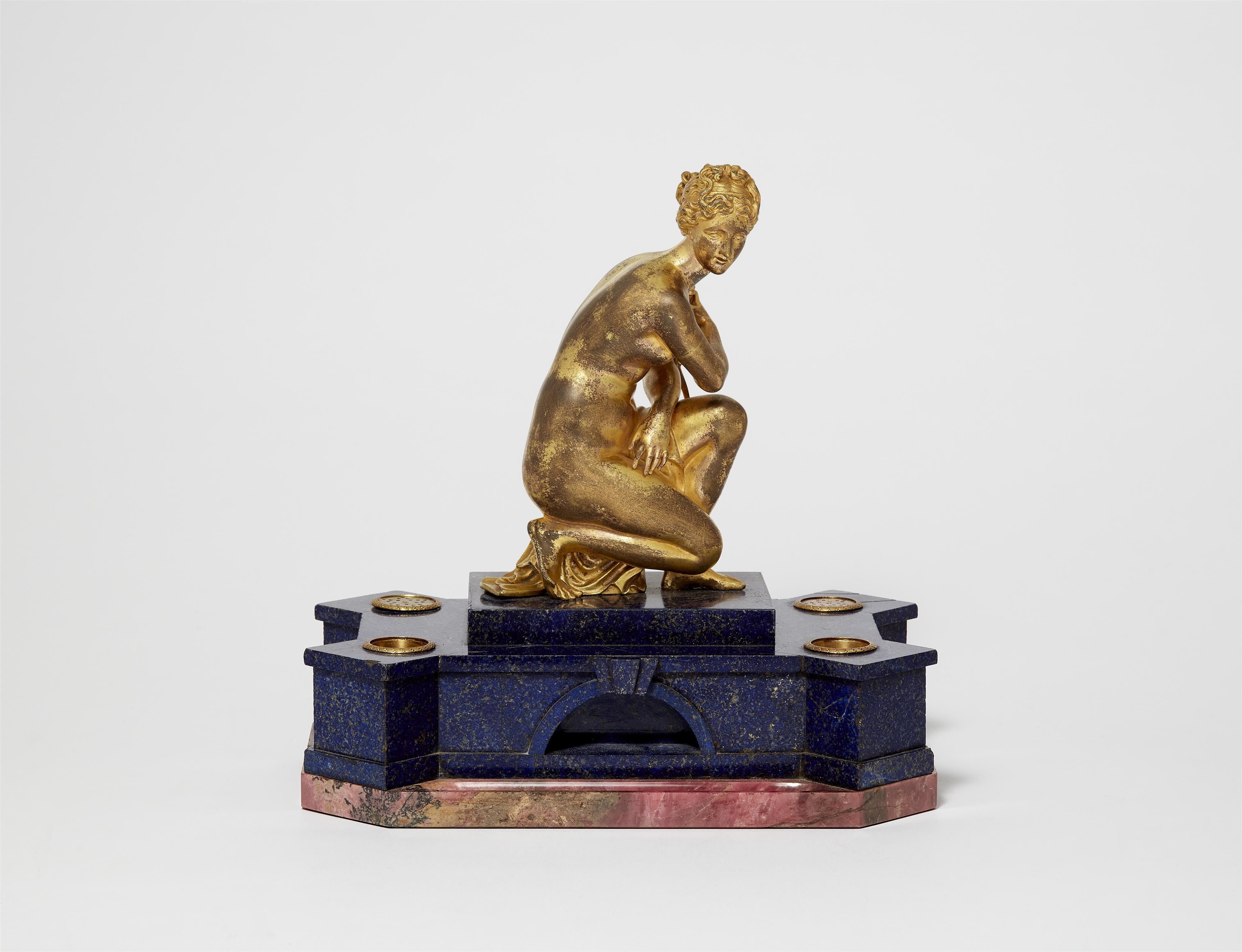 Russian School, 19th Century | A gemstone ink well with the gilt bronze ...