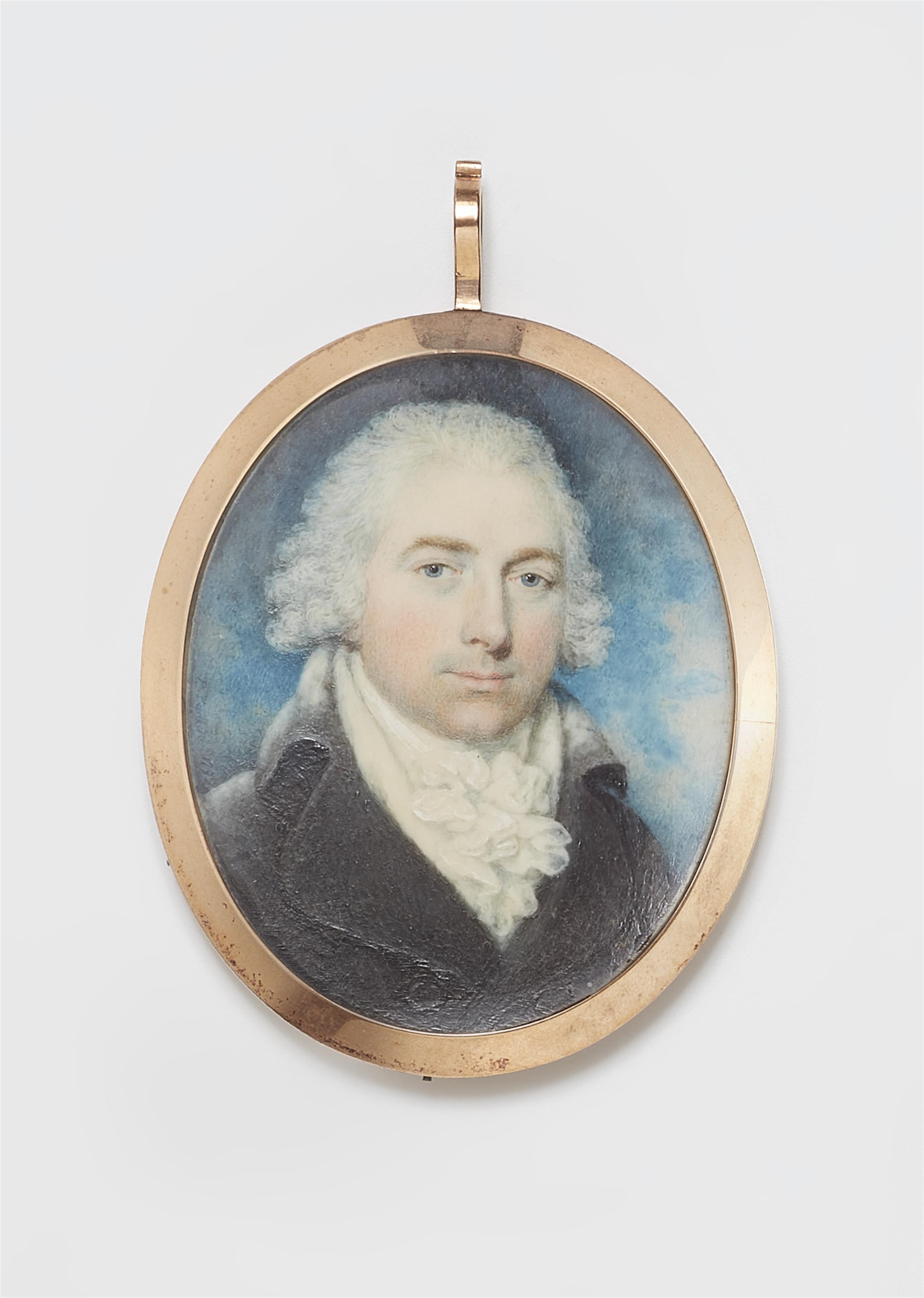 Peter Paillou | An English portrait miniature of a gentleman with brown ...