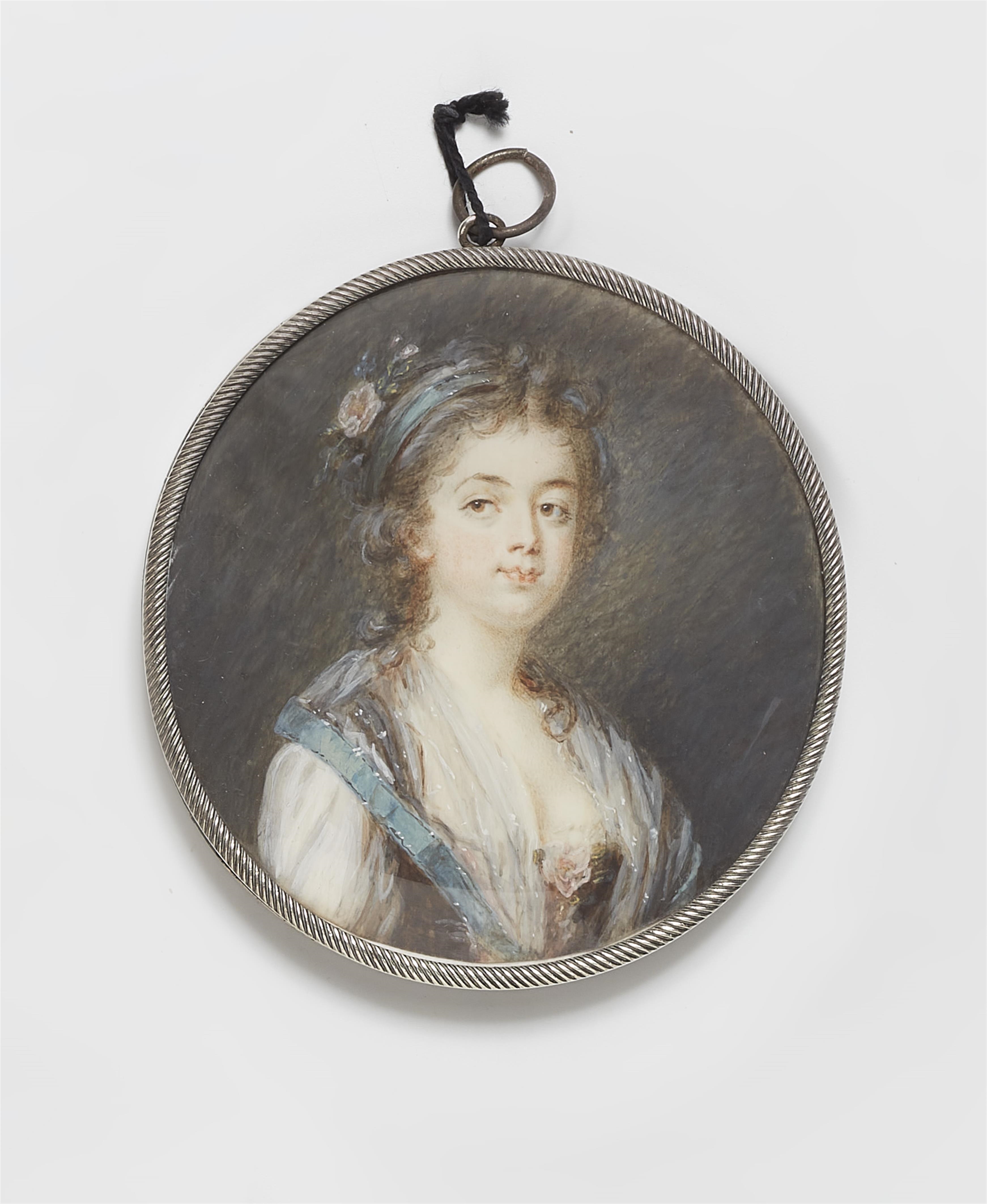 Peter Adolf Hall | A French portrait miniature of a lady with roses ...