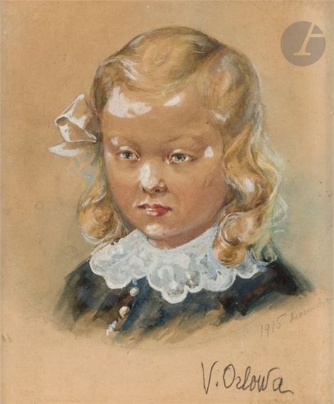 Vera Alexandrovna Orlowa | Portrait of a young girl, 1915 (1915 ...