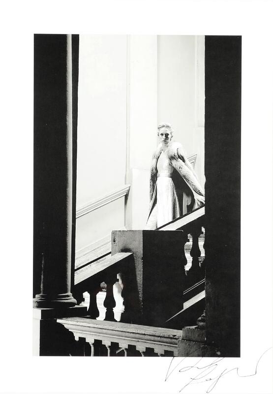 Karl Lagerfeld | A b/w portrait of the Brazilian born model Raquel ...