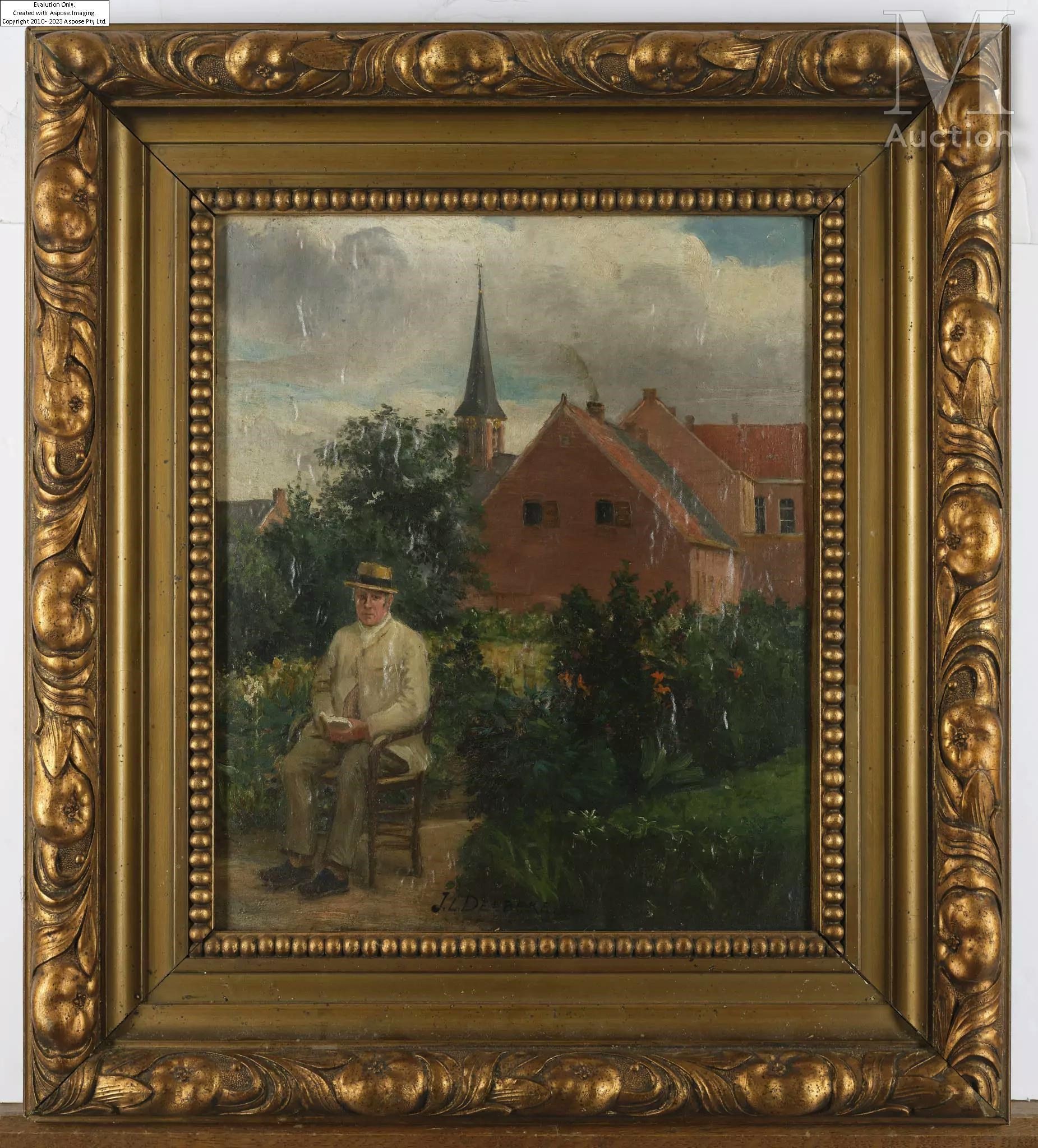 Leopold Delbeke | Homme dans le jardin | MutualArt