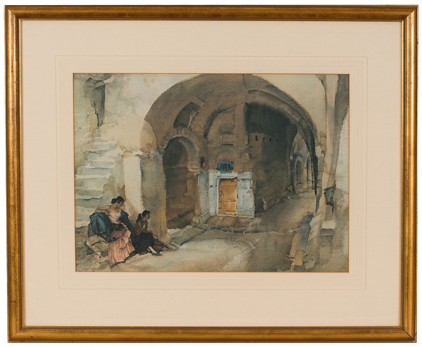 William Russell Flint | Spanish Women in an Urban Streetscape | MutualArt