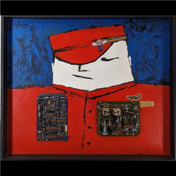 Jon Henry | American Jon Henry 1916-90 Mixed Media Painting Titled The ...