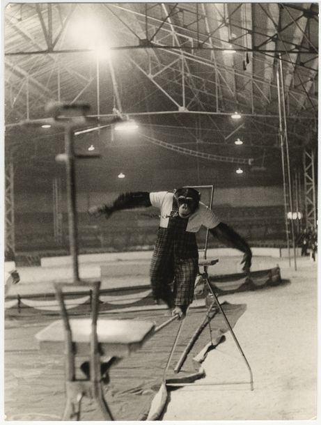 Izis Bidermanas | Le Grand cirque, Paris, Singe équilibriste, 1957 ...